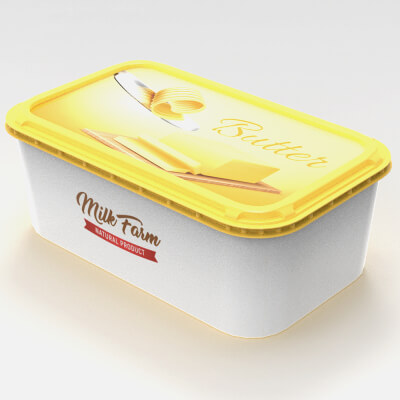 Margarine Container - 3D Model by Trish
