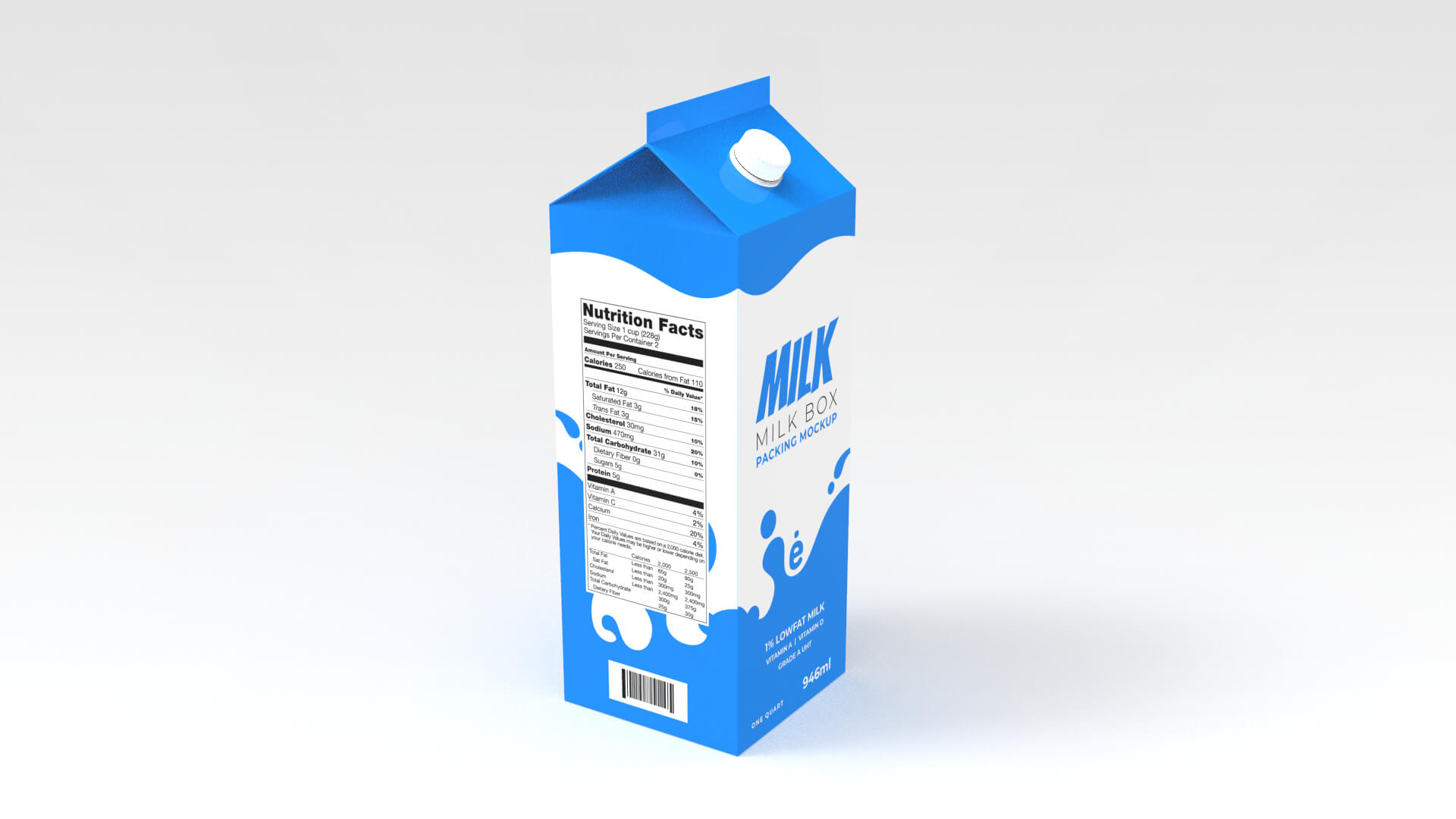 Milk Carton - Tetra Pack 3D Model by Trish