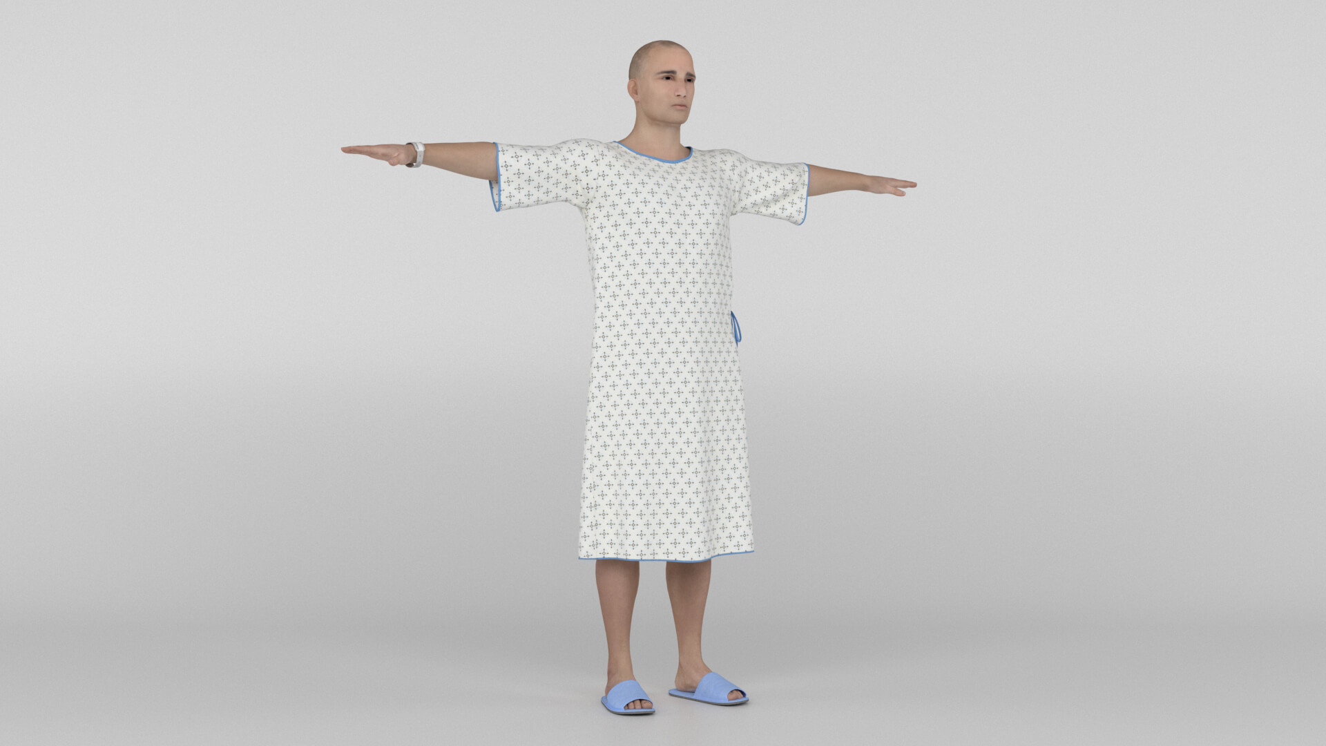 Patient in White Gown - 3D Model by Trish