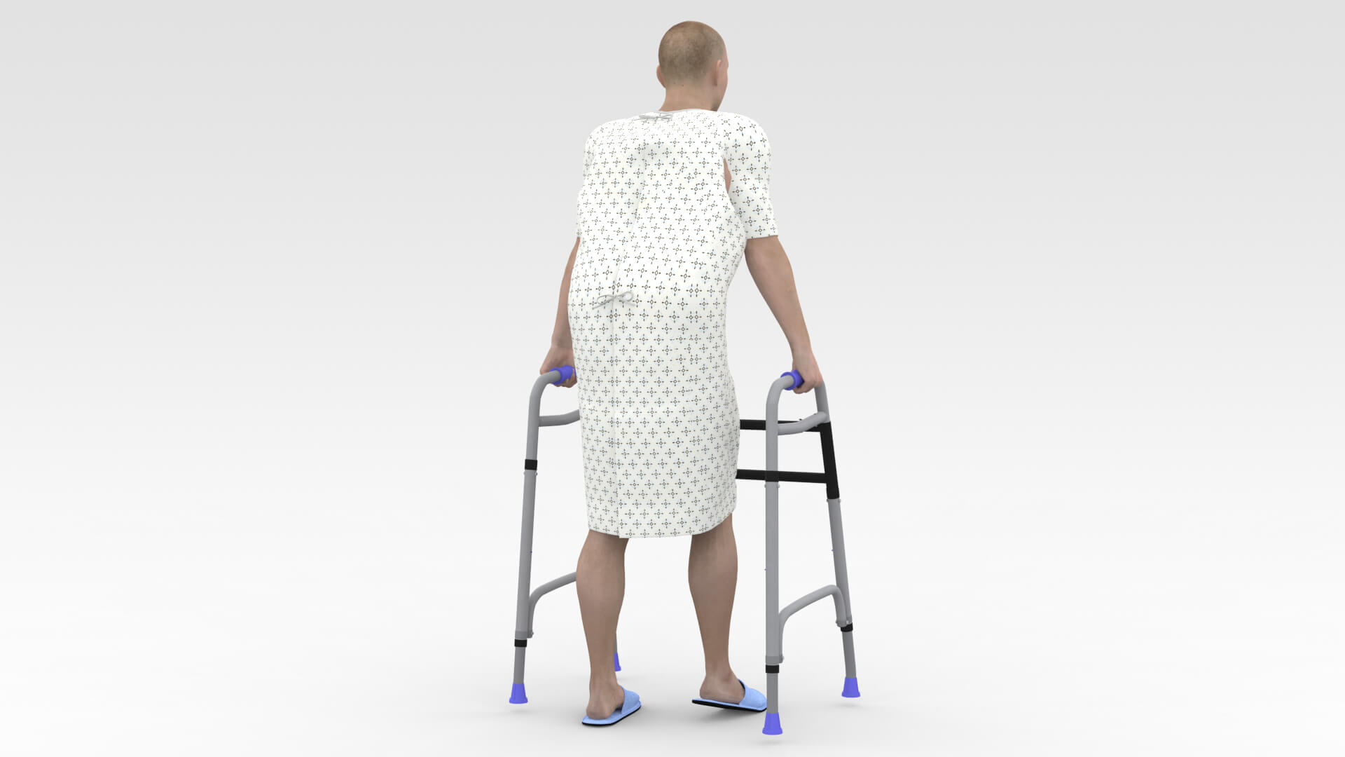 Patient With Walker - 3D Model by Trish
