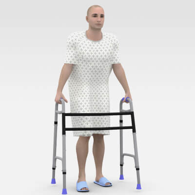 Patient With Walker - 3D Model by Trish