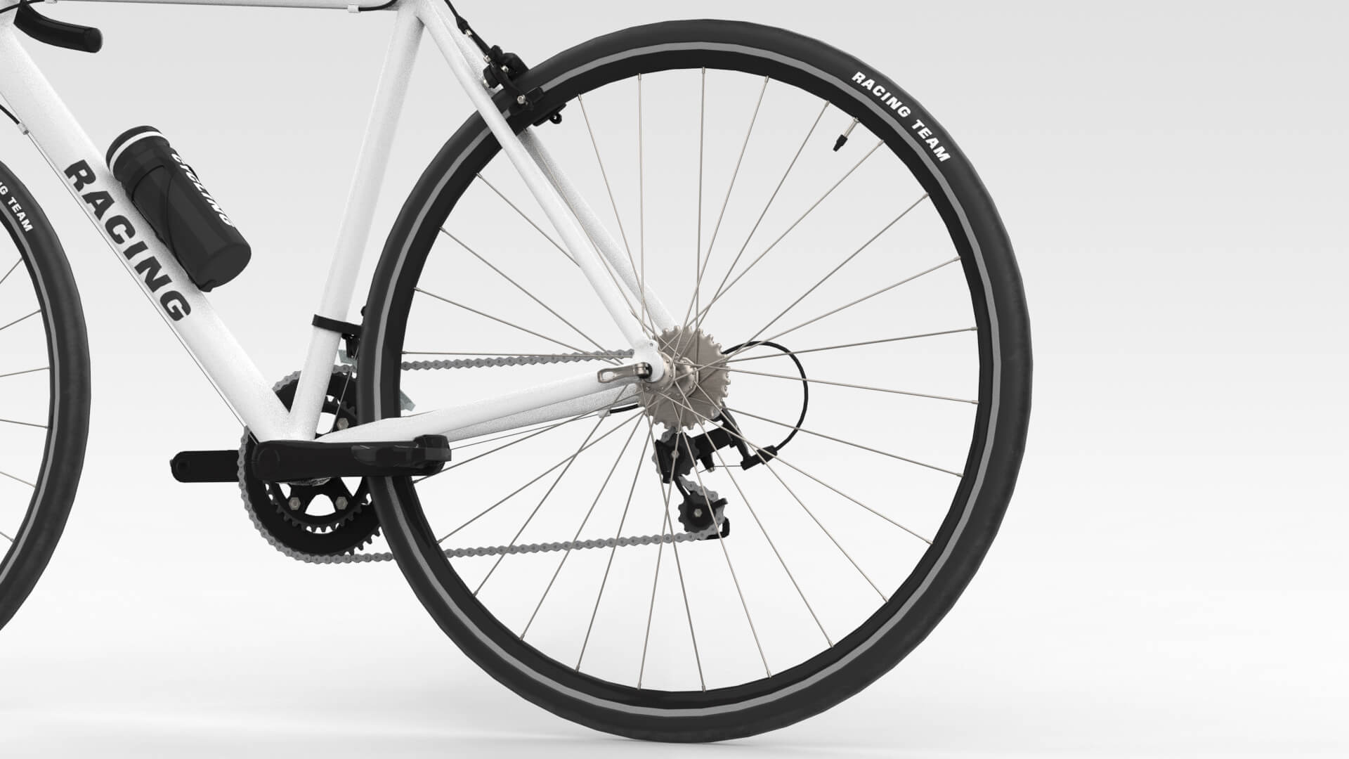 Racing Bicycle - Gray 3D Model by Trish