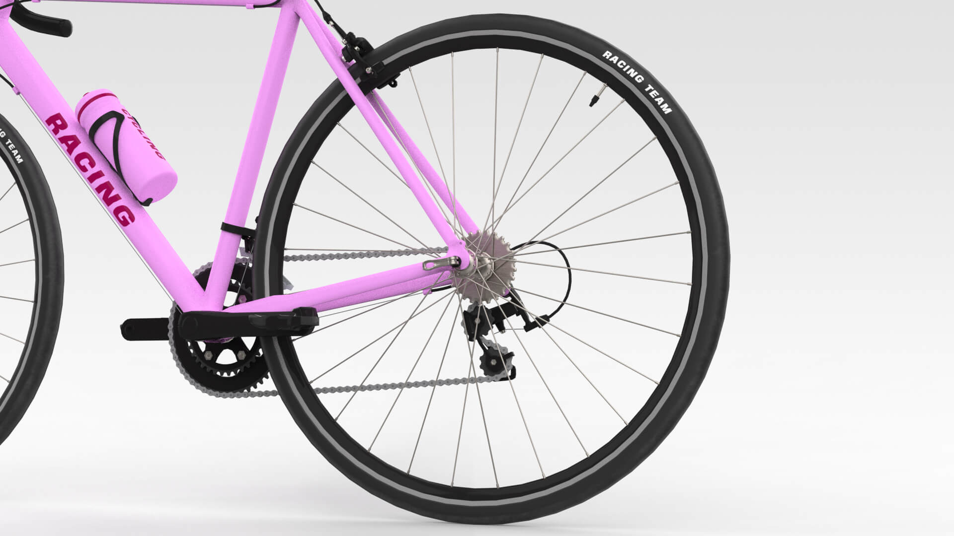 Racing Bicycle - Pink 3D Model by Trish
