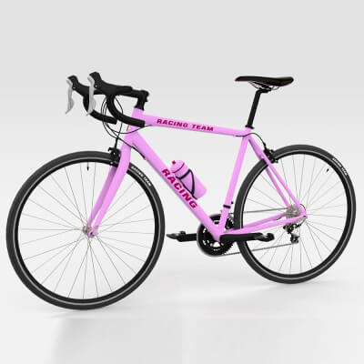 Racing Bicycle - Pink 3D Model by Trish