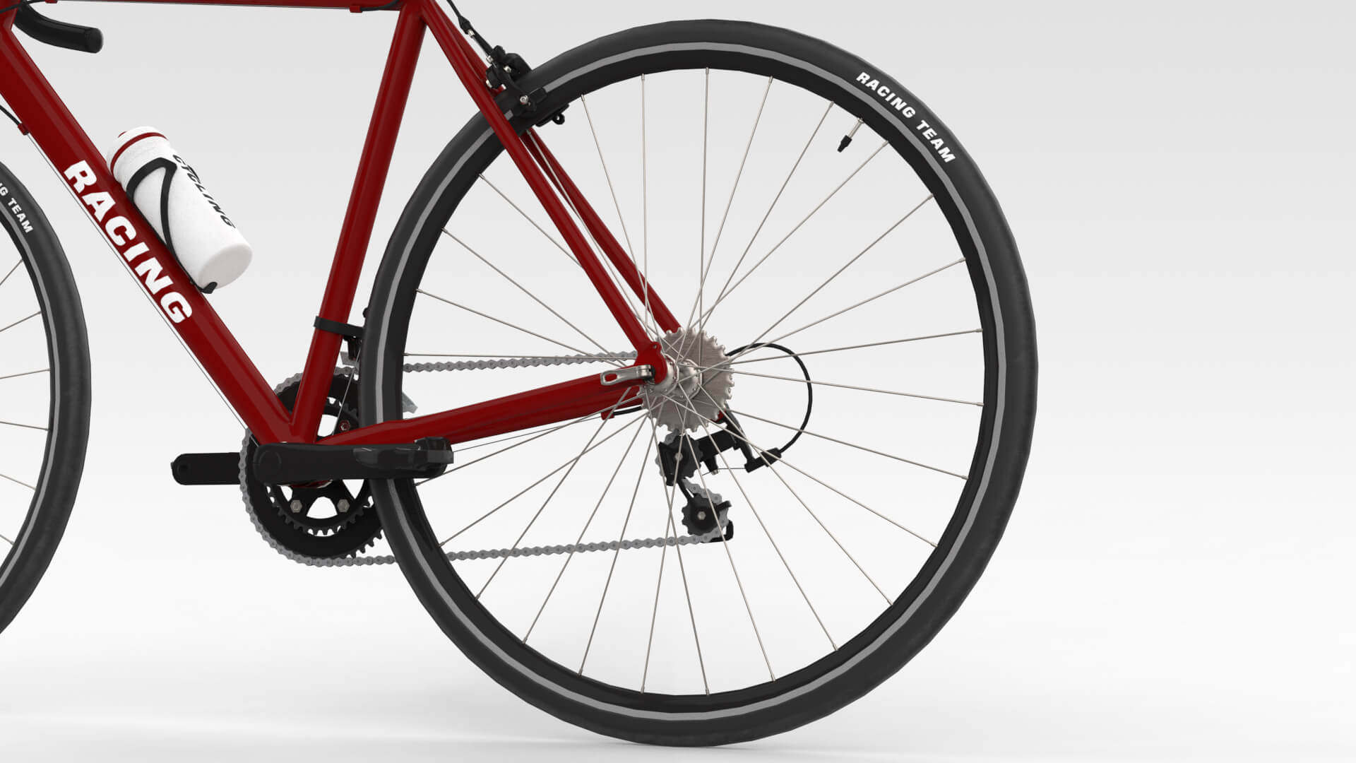 Racing Bicycle - Red 3D Model by Trish