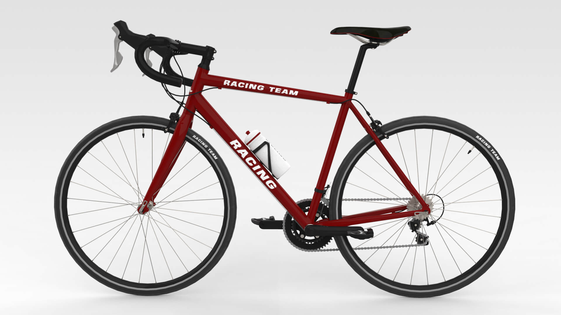 Racing Bicycle - Red 3D Model by Trish