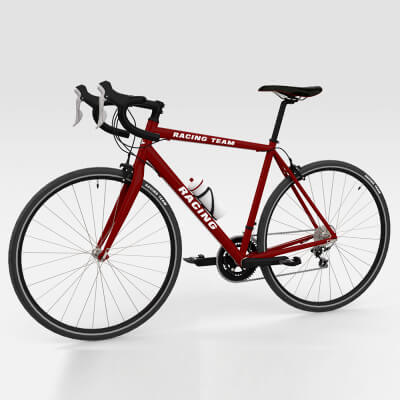 Racing Bicycle - Red 3D Model by Trish