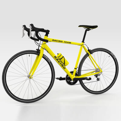 Racing Bicycle - Yellow 3D Model by Trish