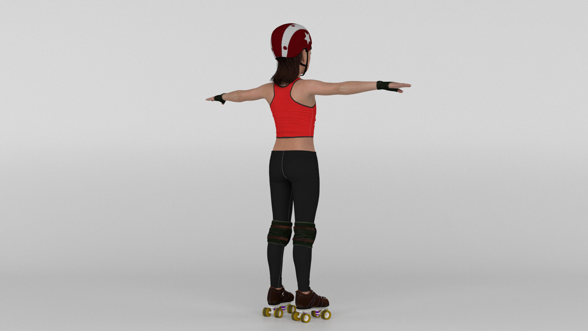Roller Skater Girl 3d Model By Trish