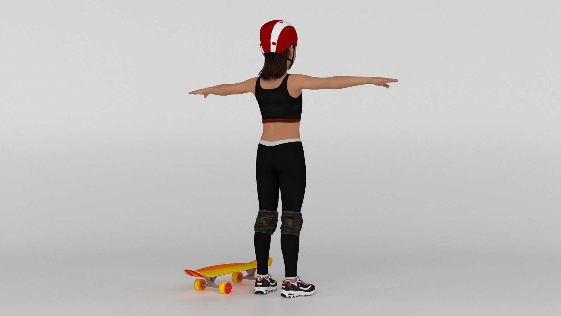 Skater Girl - Sports 3D Model by Trish
