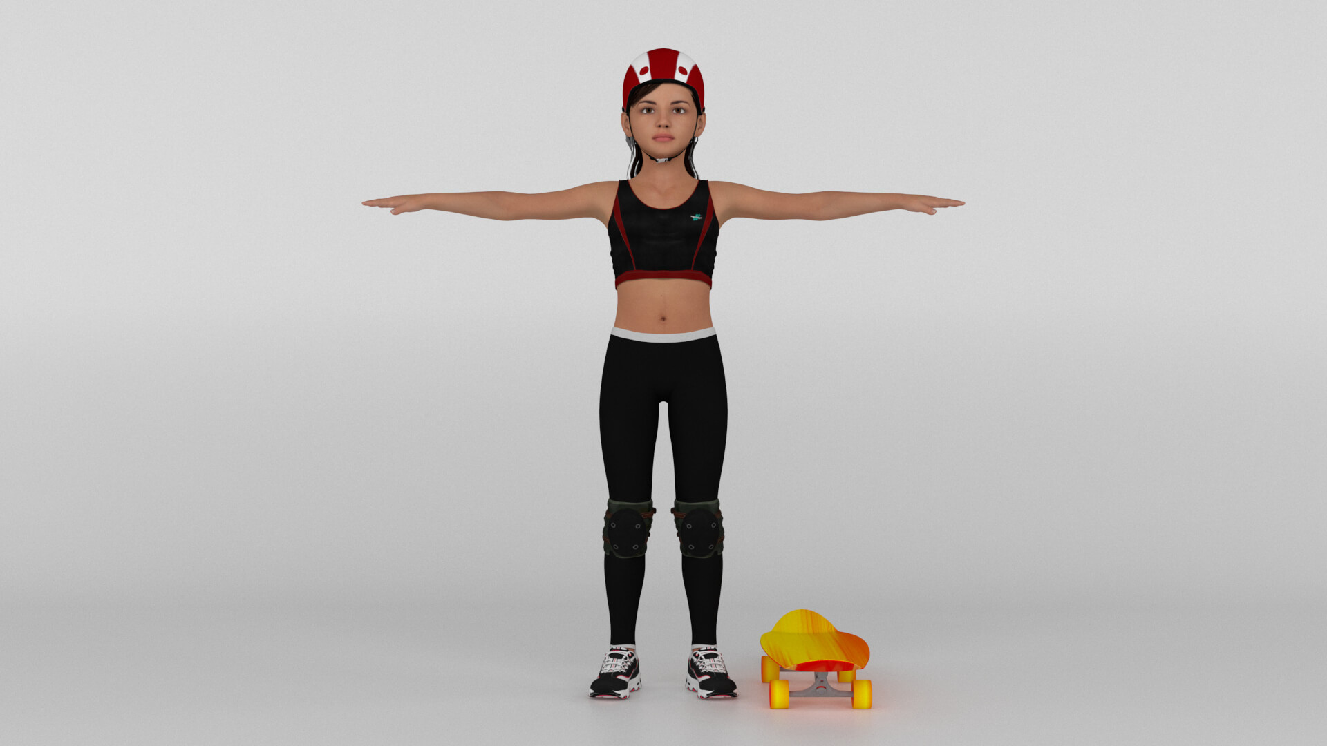Skater Girl Sports 3d Model By Trish