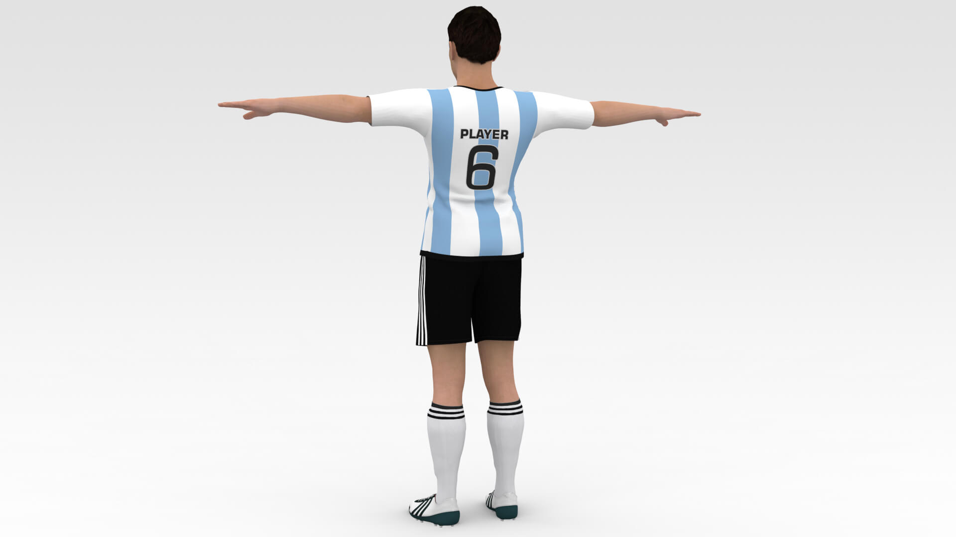 Soccer Player Argentina - 3D Model by Trish