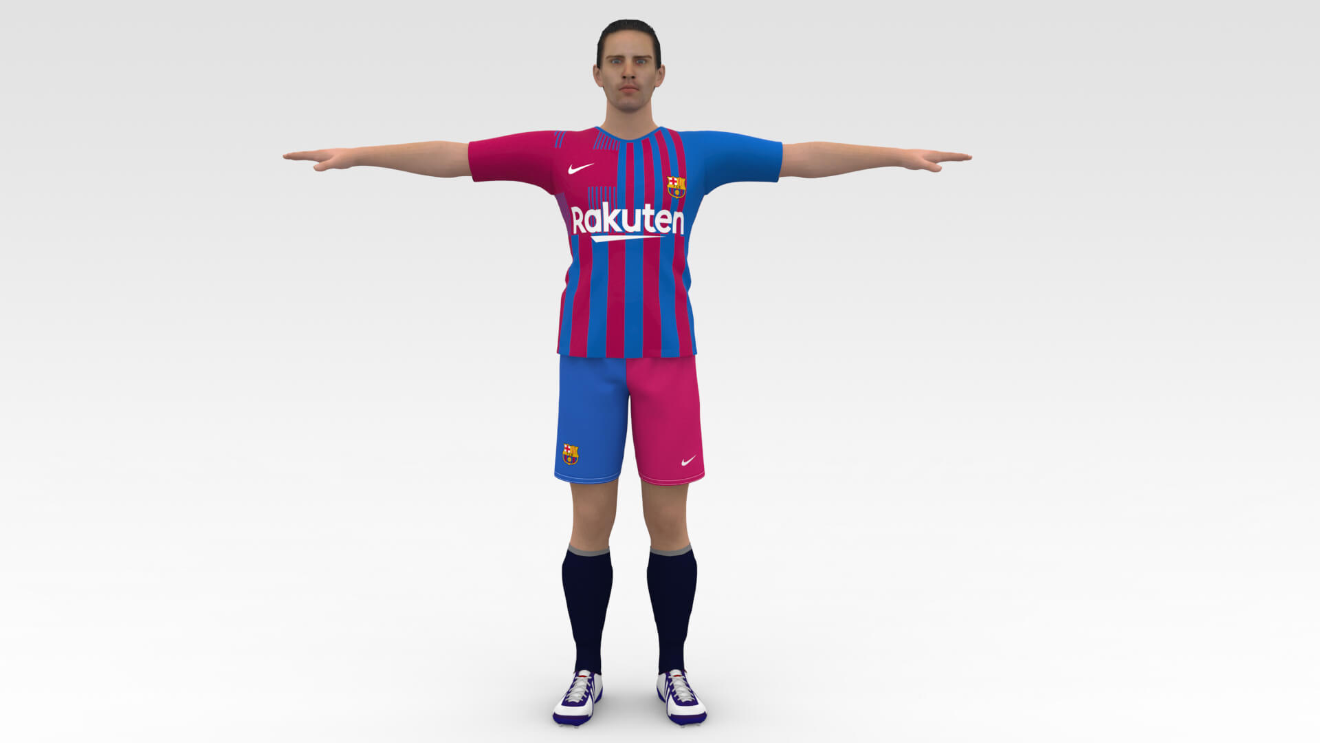Soccer Player Barcelona - 3D Model by Trish