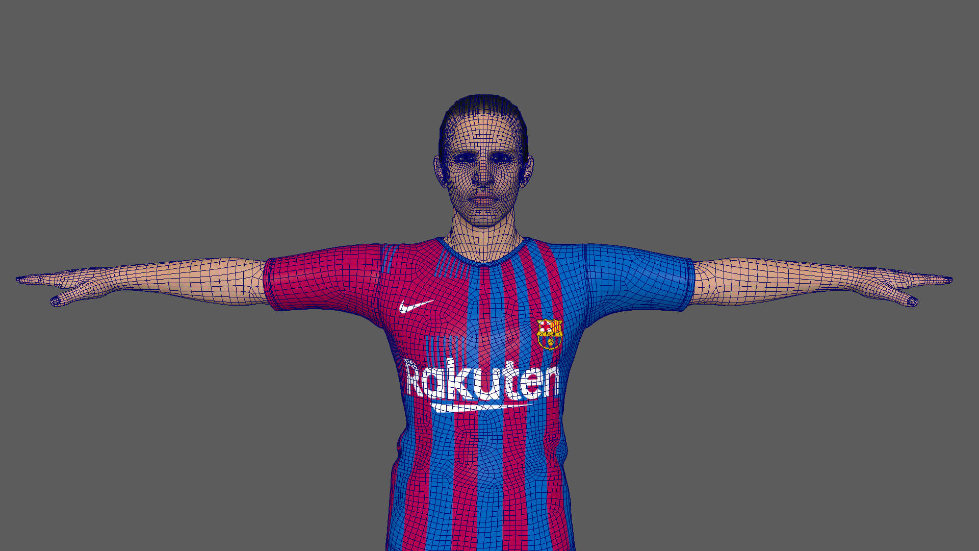 Soccer Player Barcelona - 3D Model by Trish