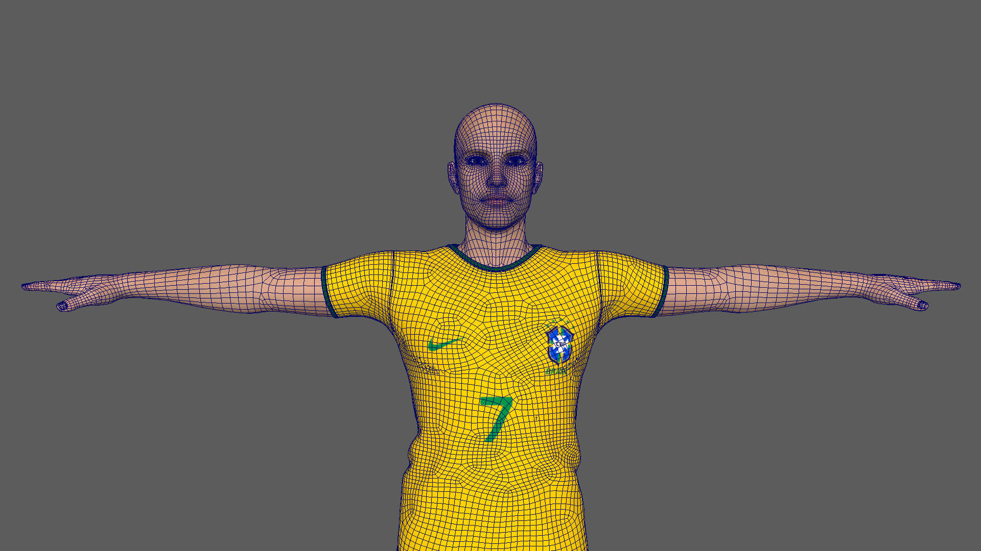 Soccer Player Brazil - 3D Model by Trish