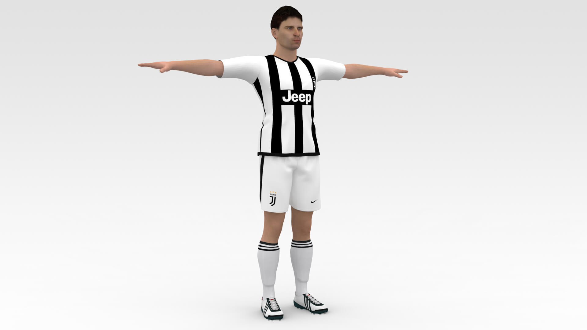 Soccer Player Juventus - 3D Model by Trish