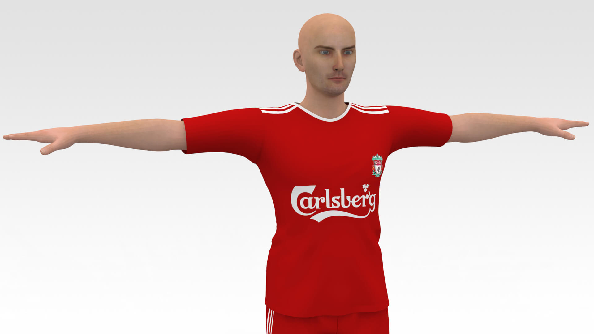 Soccer Player Liverpool - 3D Model by Trish
