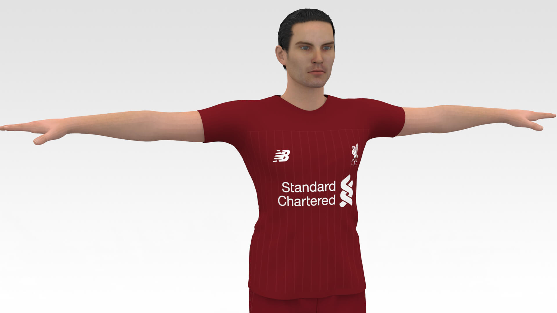Soccer Player Liverpool - 3D Model by Trish