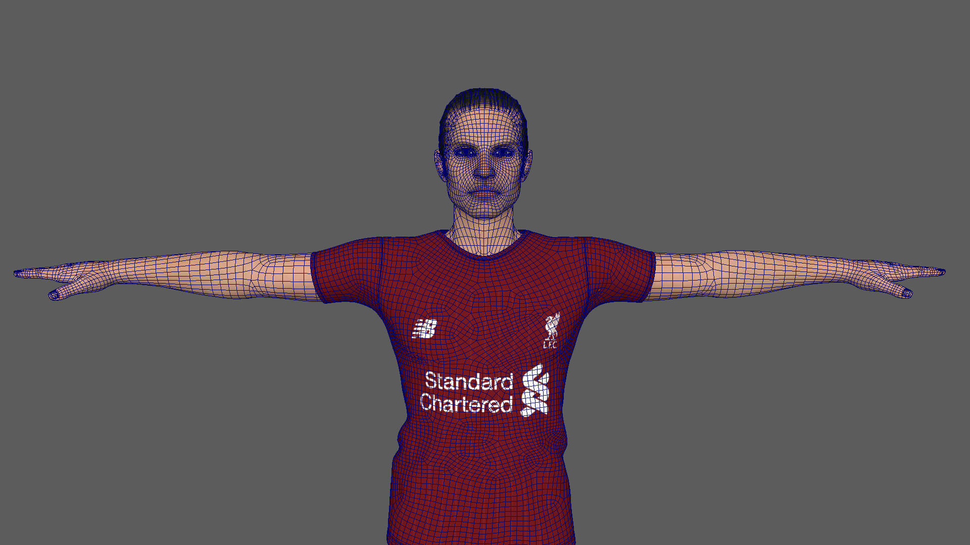 Soccer Player Liverpool - 3D Model by Trish