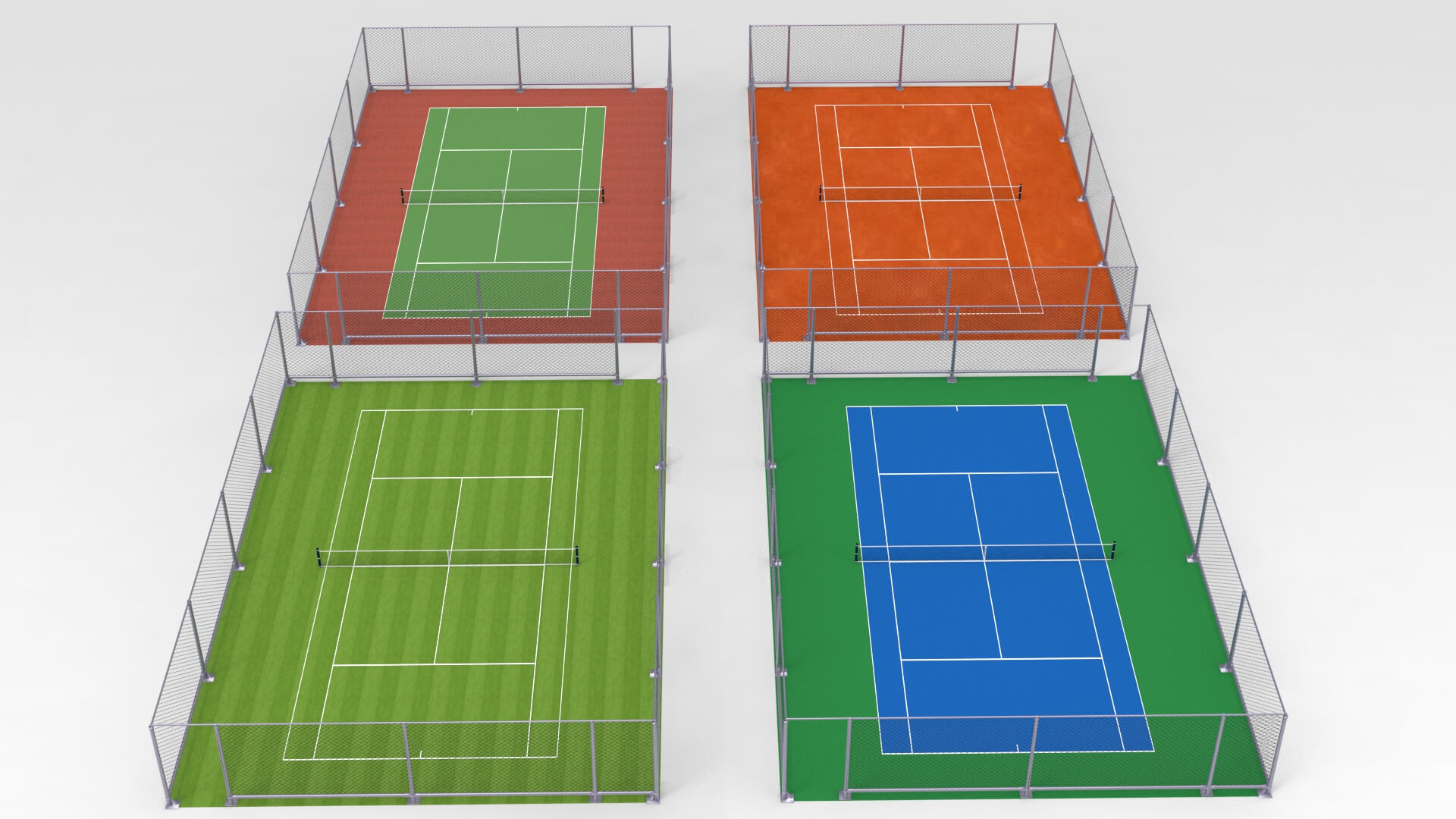 Tennis Court Collection - 3D Model by Trish