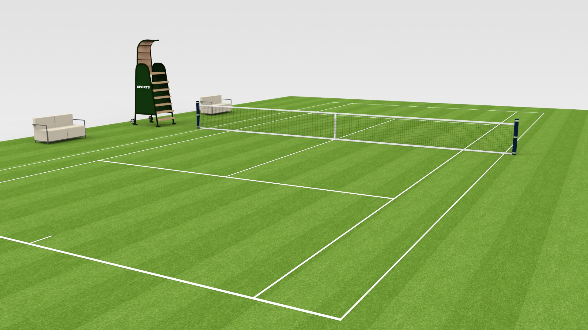 Tennis Court - Playground 3D Model by Trish