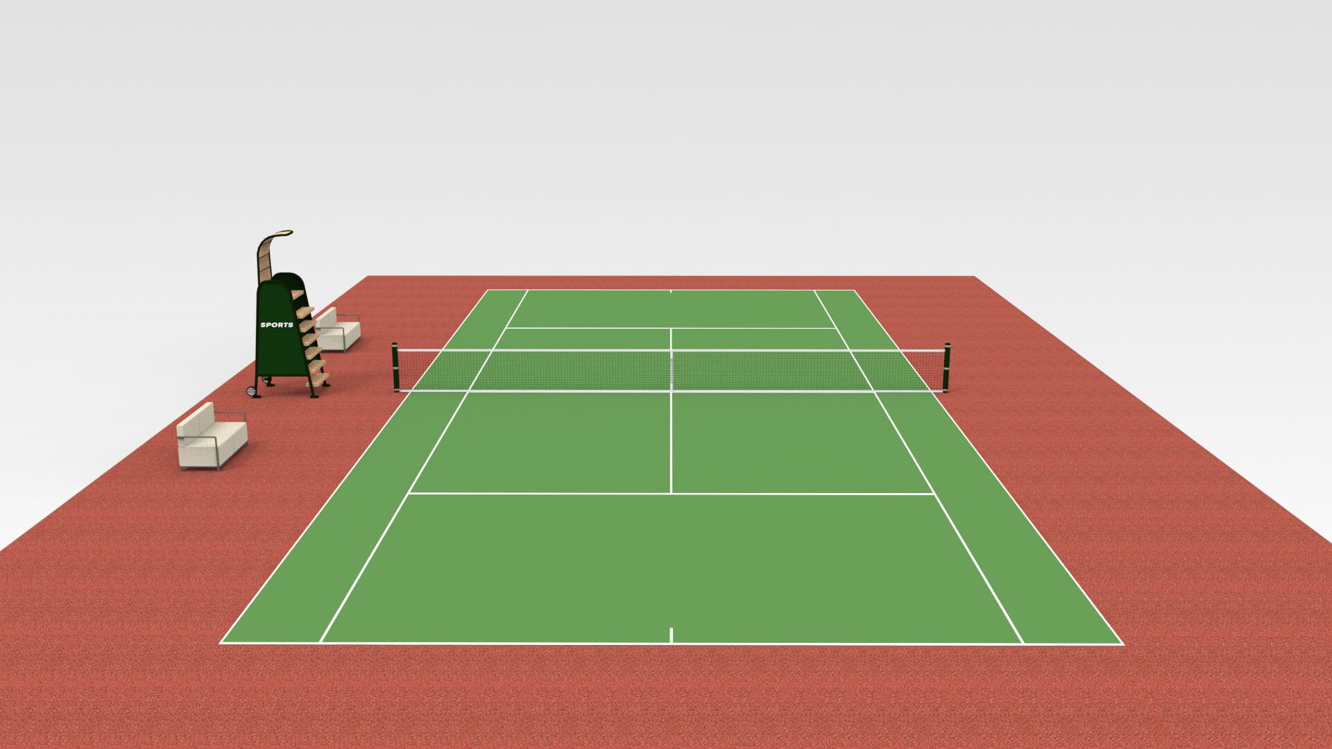 Tennis Court - Playground 3D Model by Trish