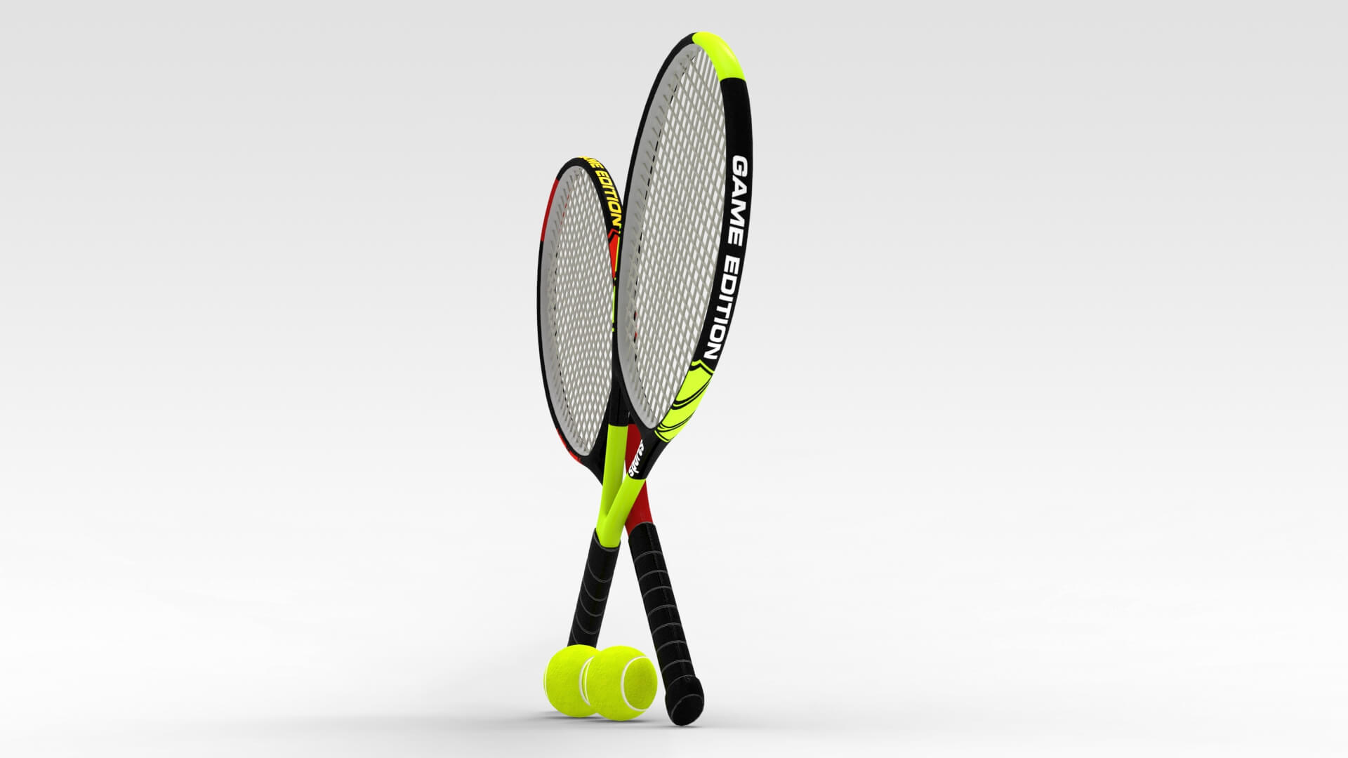 Tennis Racquet Set - 3D Model by Trish