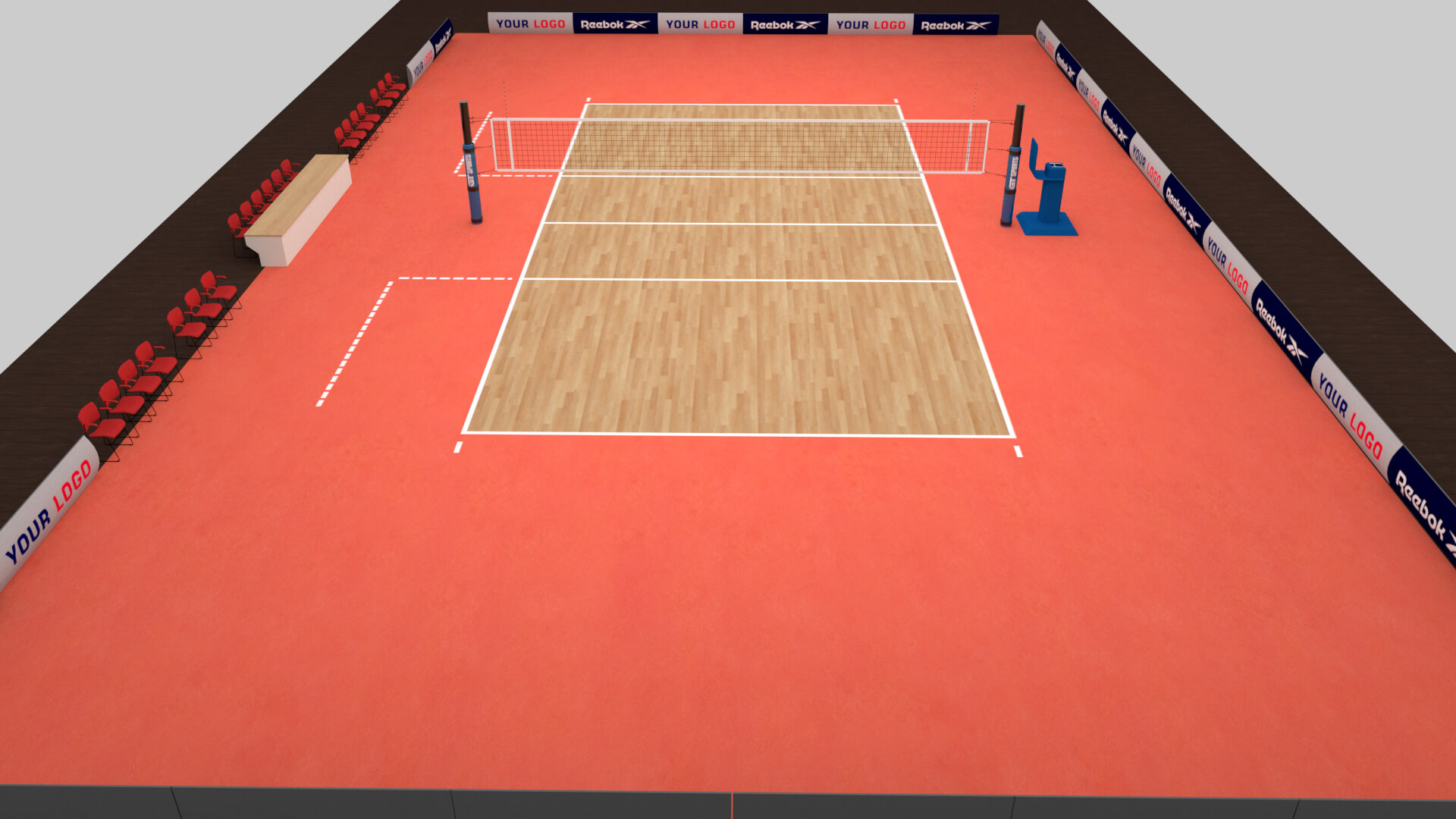 Volleyball Court - 3D Model by Trish
