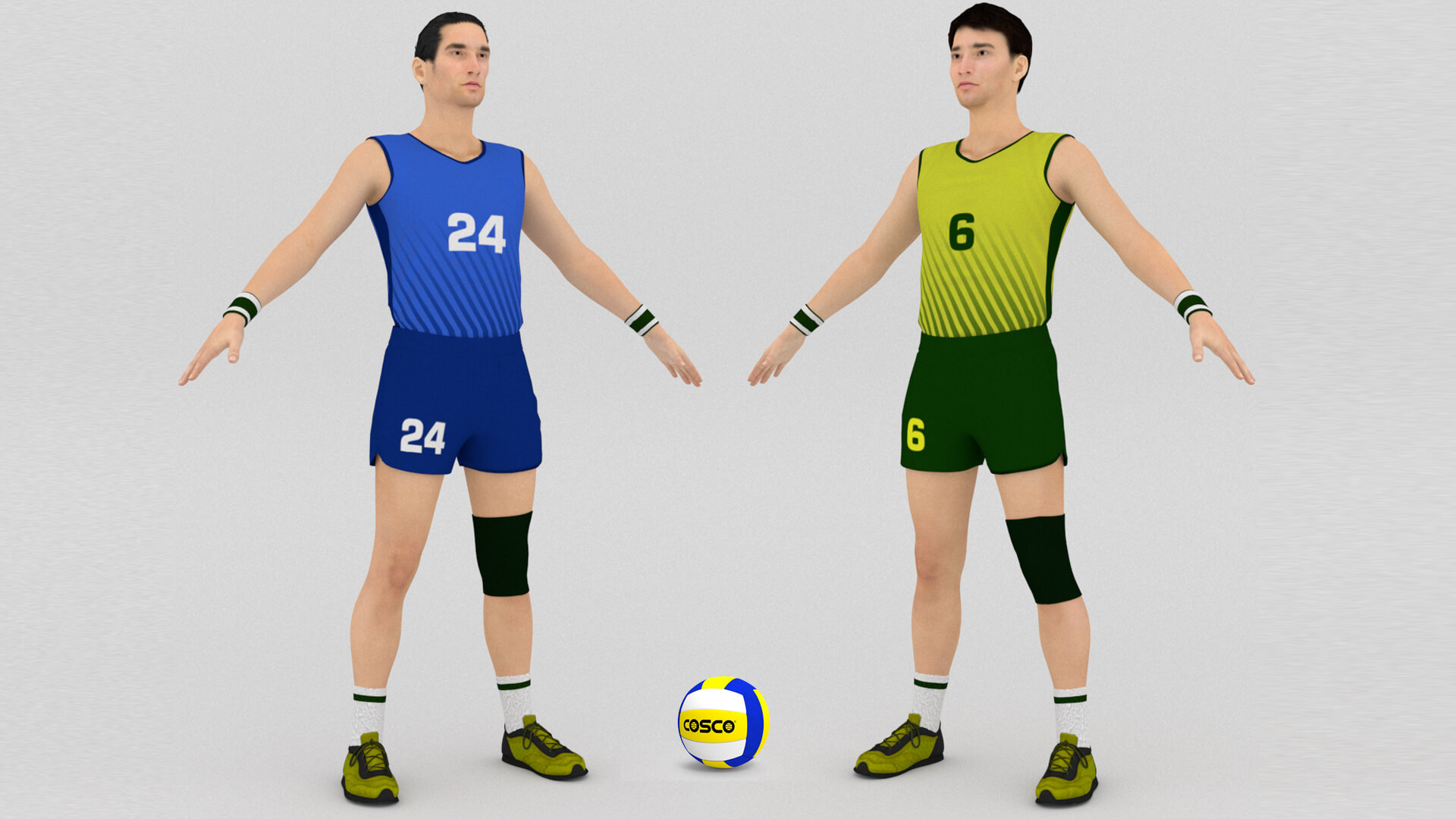 Volleyball Players 2 in 1 - 3D Model by Trish