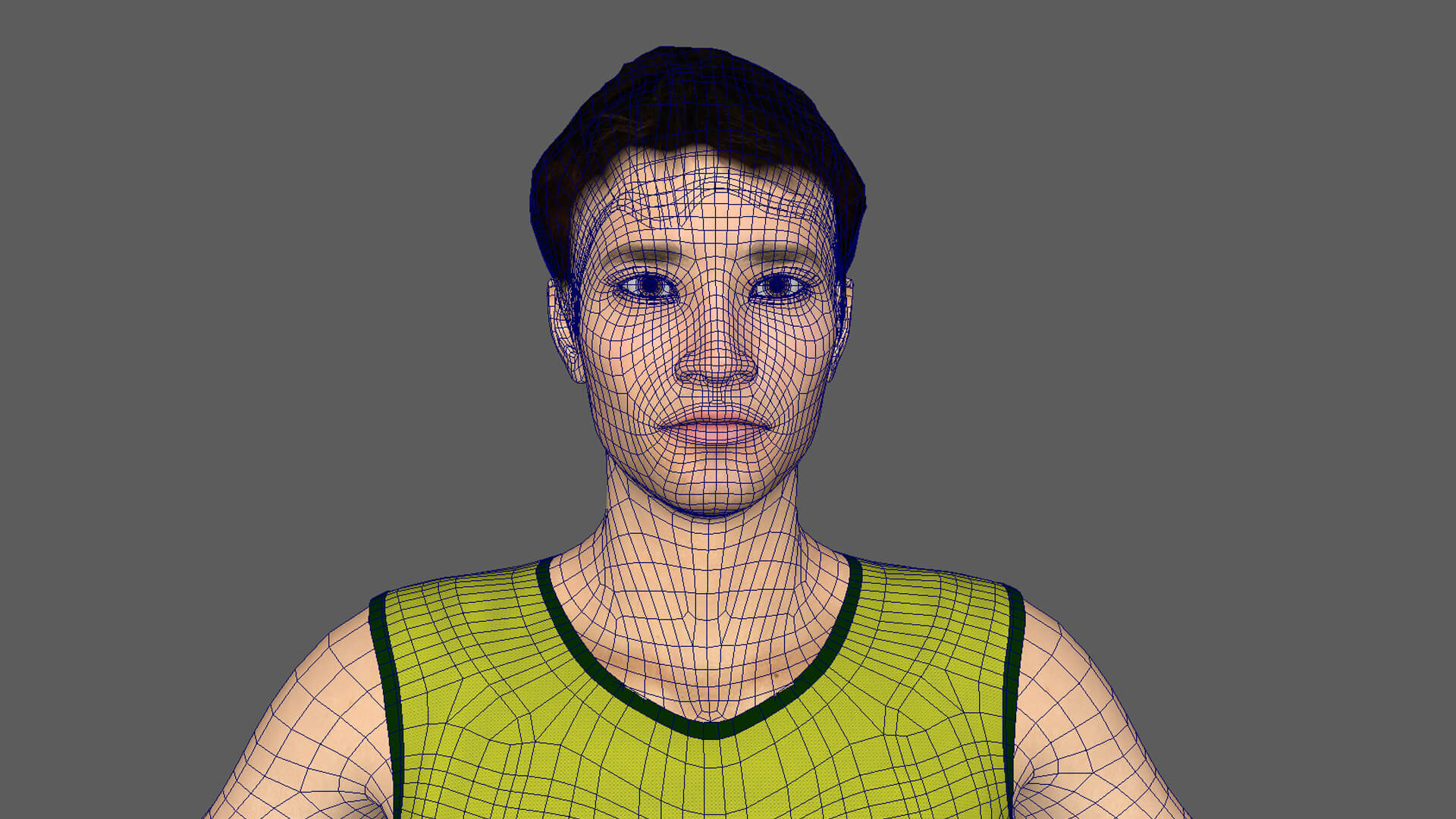 Volleyballl Player Green Dress - 3D Model by Trish