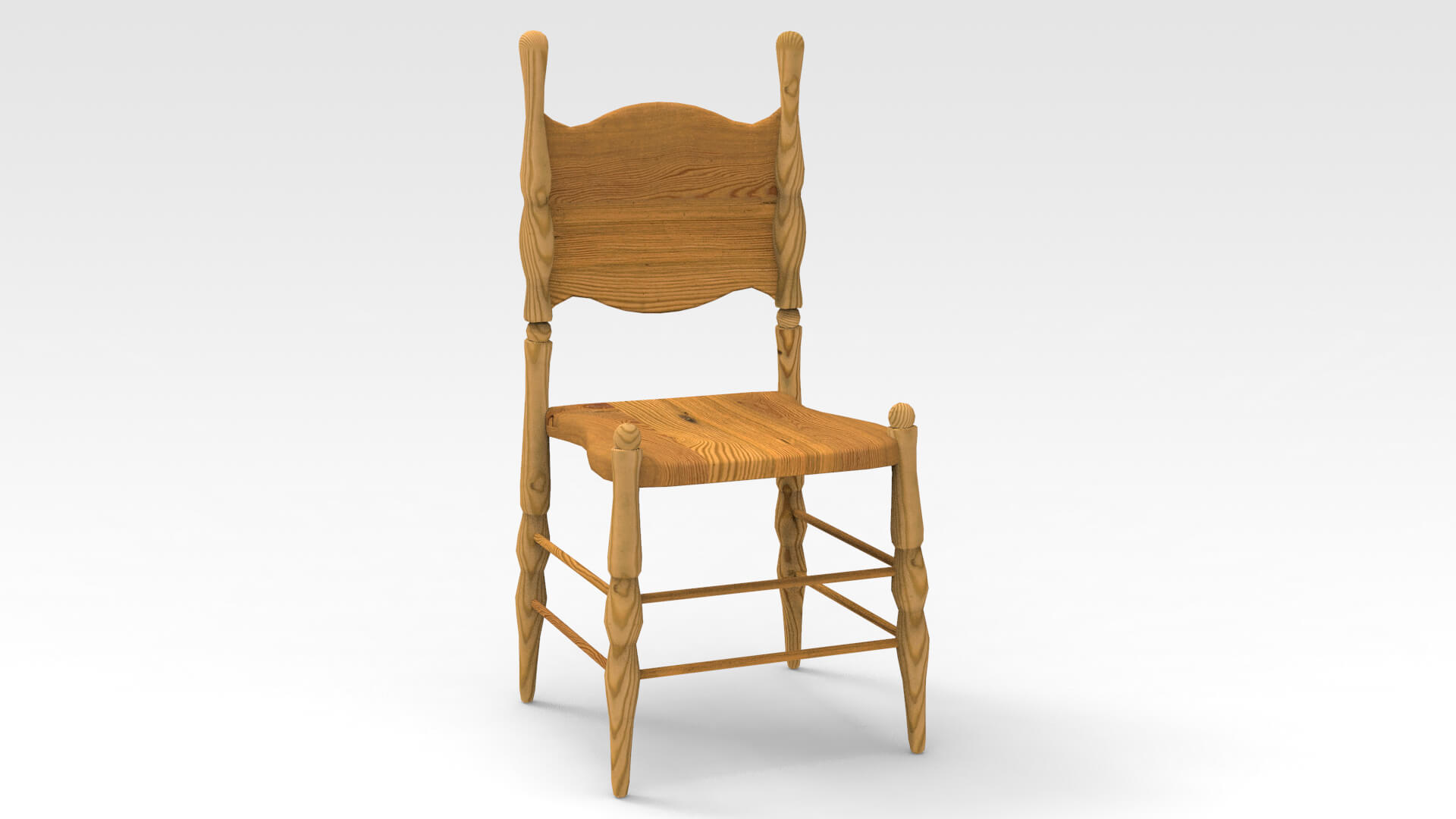 Wooden Chiar - Furniture 3D Model by Trish