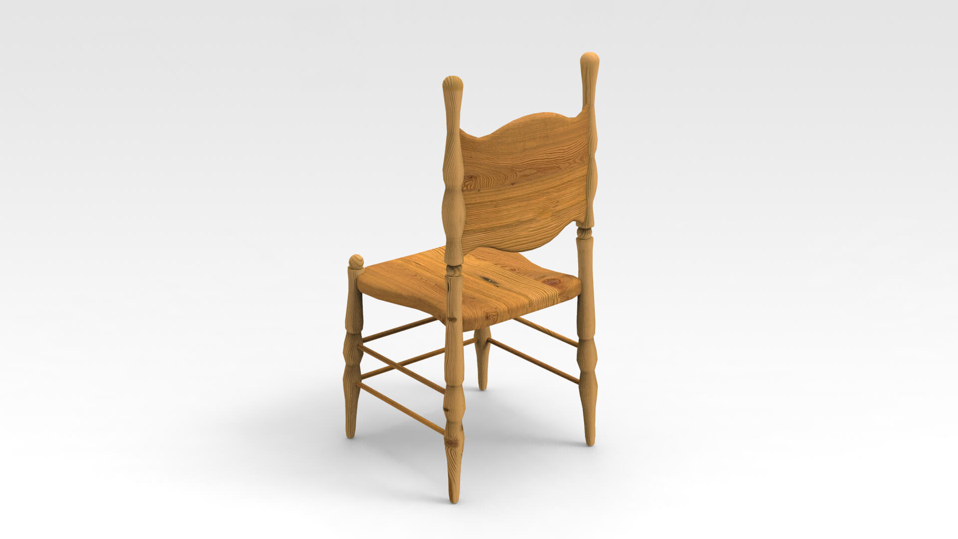 Wooden Chiar - Furniture 3D Model by Trish