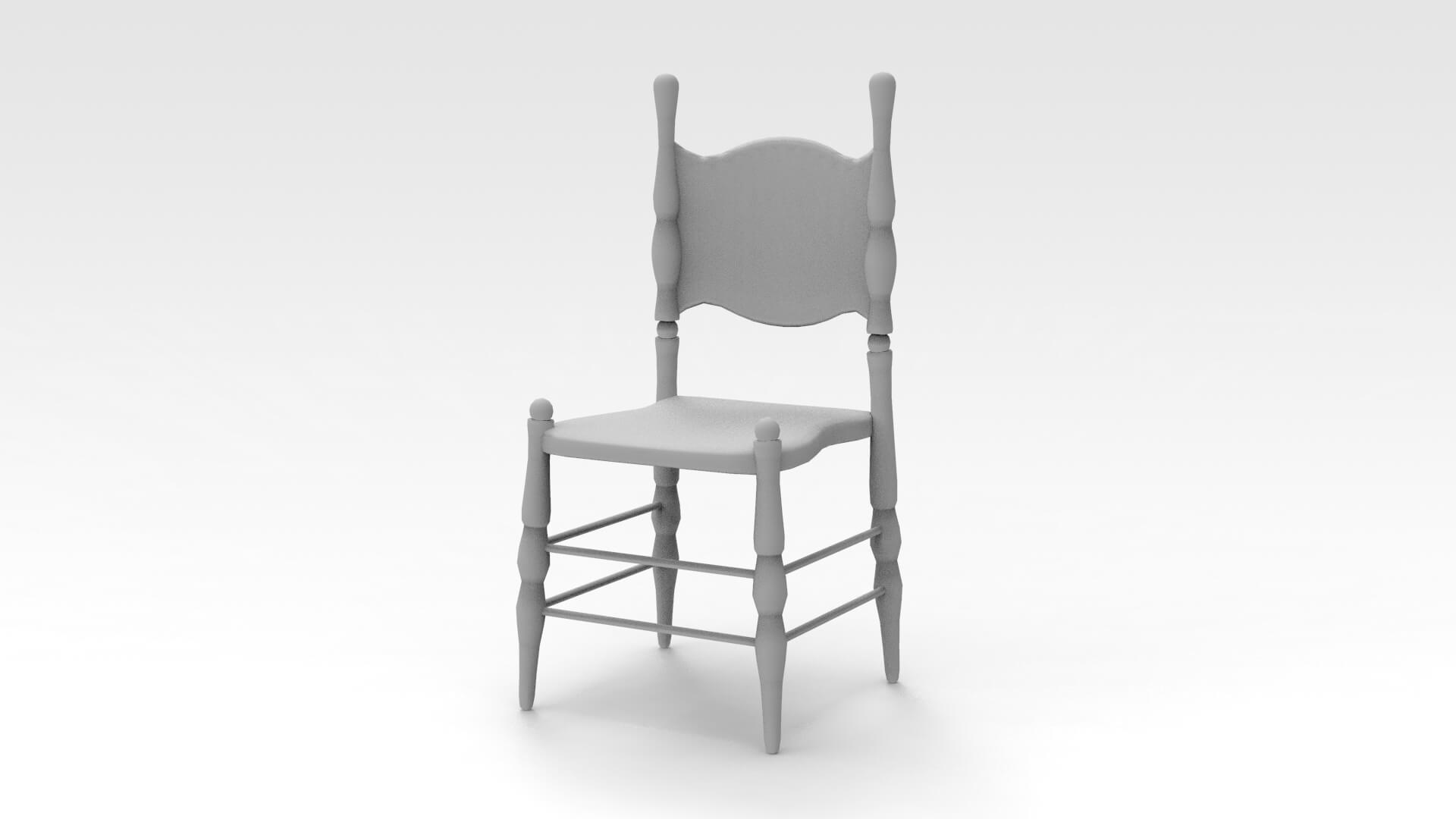 Wooden Chiar - Furniture 3D Model by Trish
