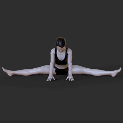 Yoga Pose - Seated Straddle Pose - Upavistha Konasana 3D Model by Trish