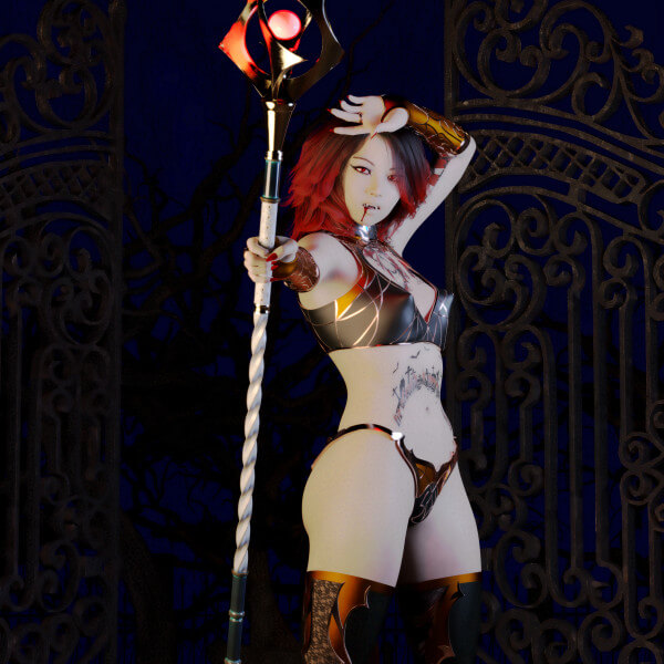 Aisha Vamp by Trollx3d | RenderHub Wallpapers