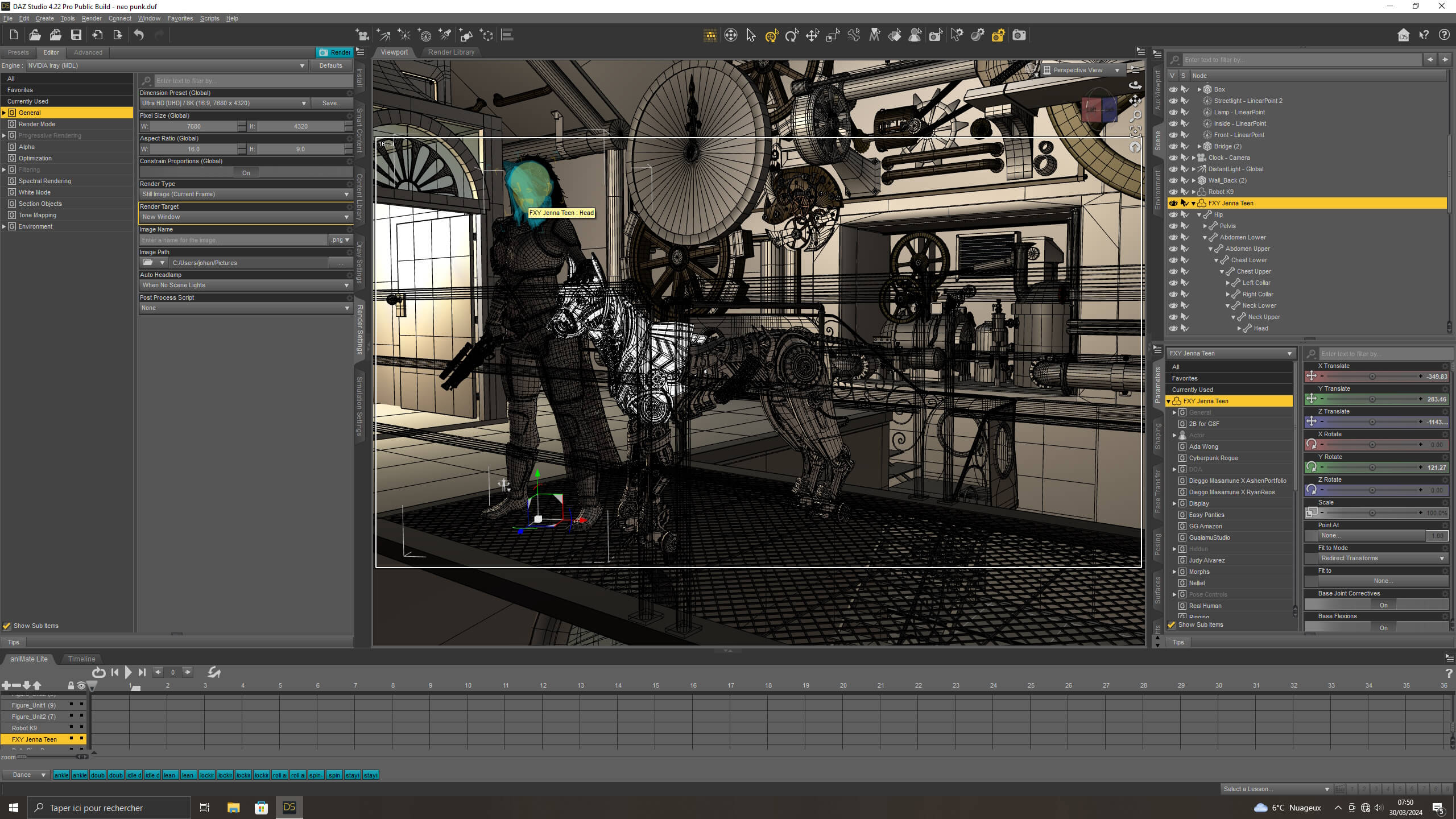 Neo Punk (WallPaper 8K) 3D Render, Digital Art by Trollx3d