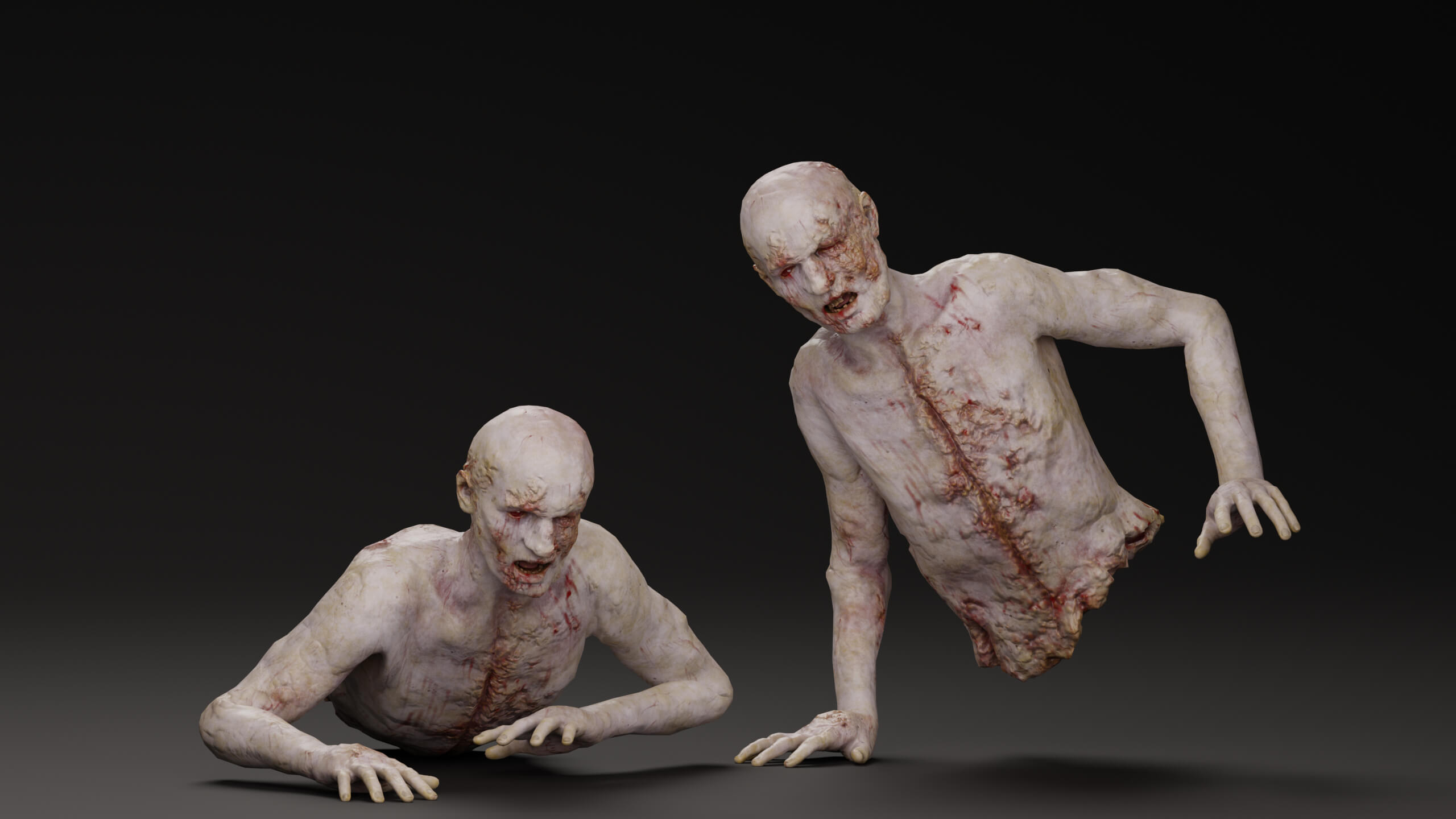 Dismembered Zombie Crawler 2 - 3D Model by Tselueva