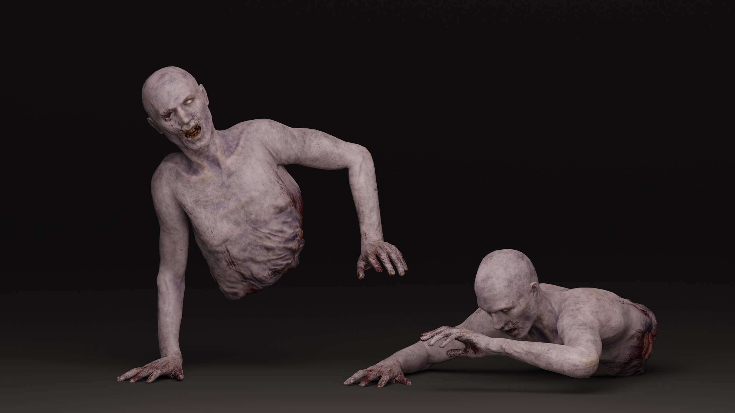 Dismembered Zombie Crawler 3 - 3D Model by Tselueva