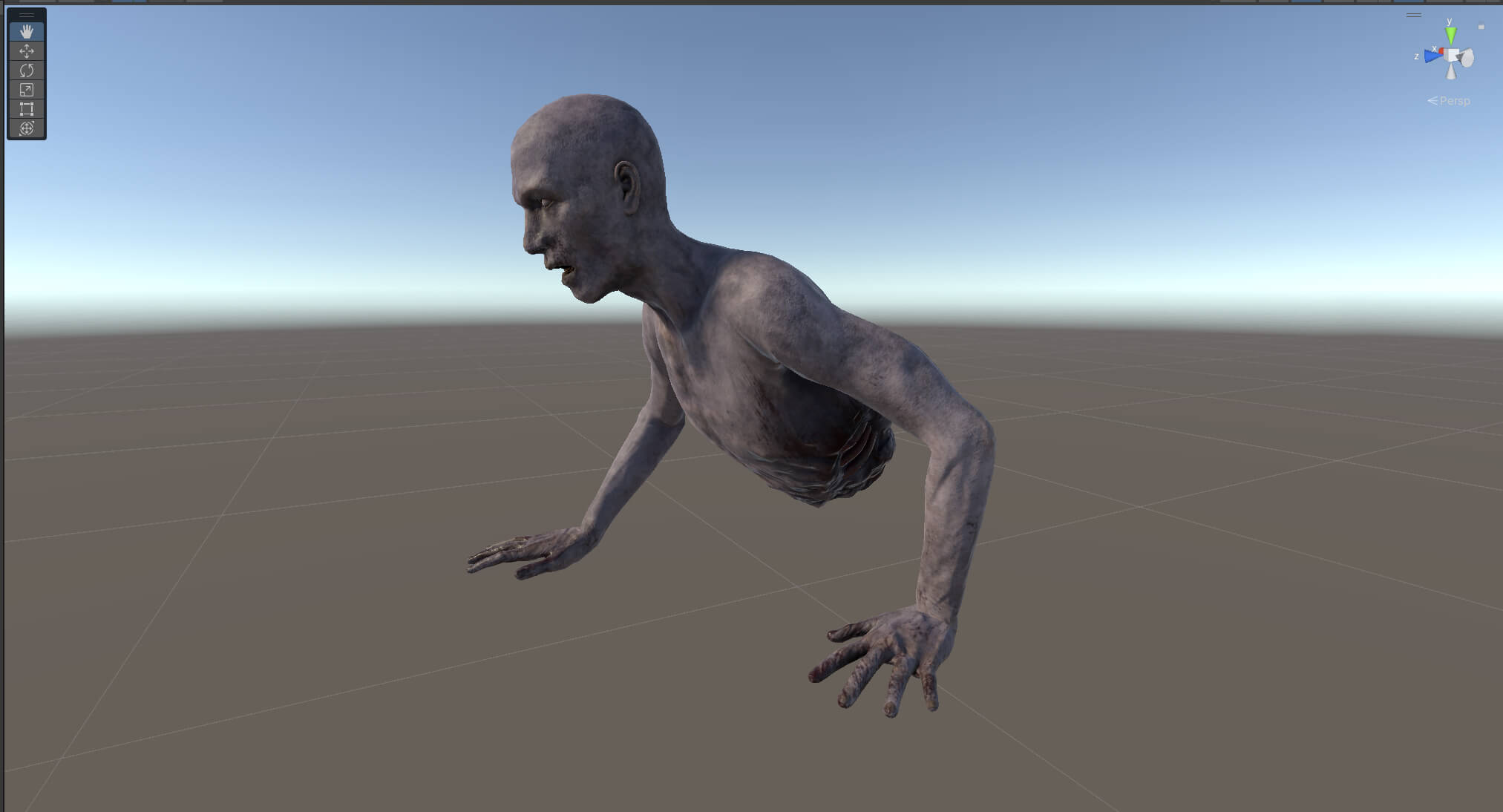 Dismembered Zombie Crawler 3 - 3D Model by Tselueva