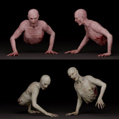 Dismembered Zombie Crawler 3 - 3D Model by Tselueva