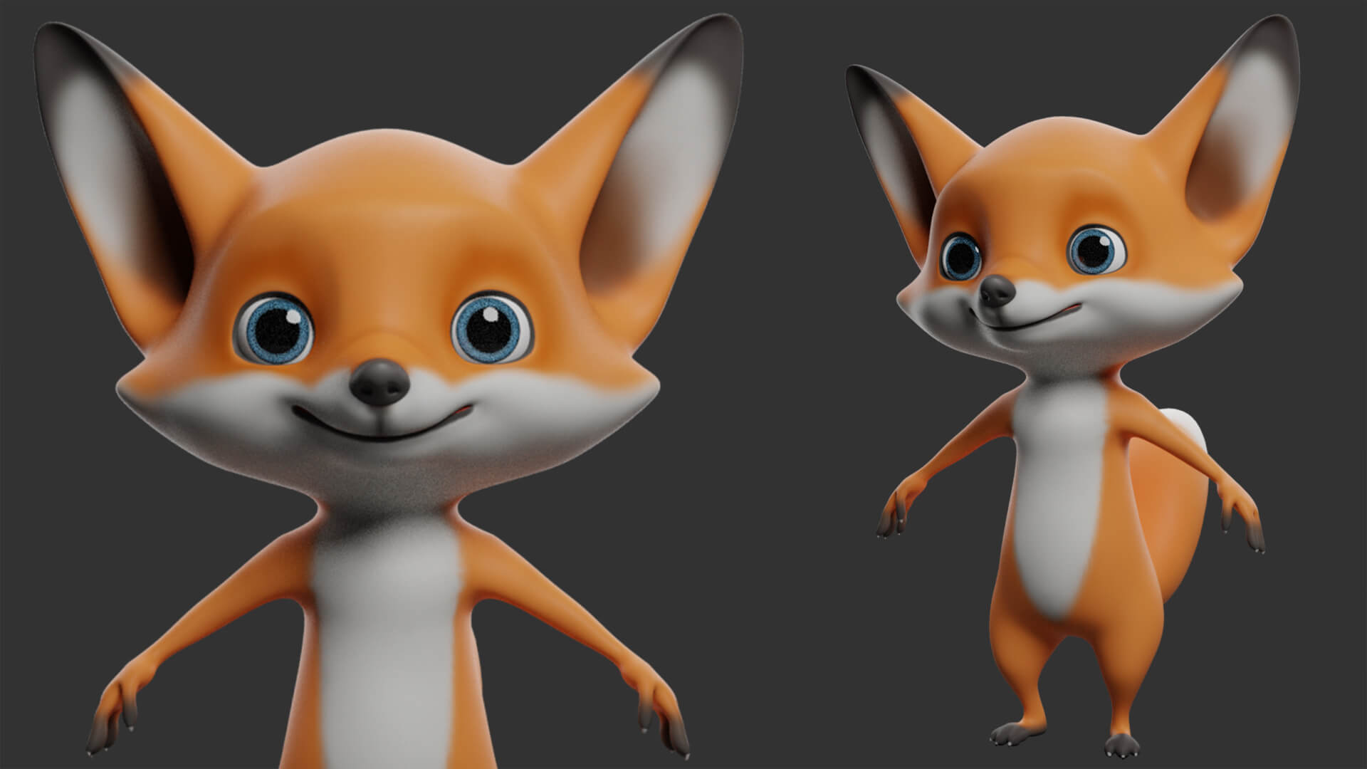 10 Wild Animals Cartoon - Topology + UV Map 3D Model by Tsering