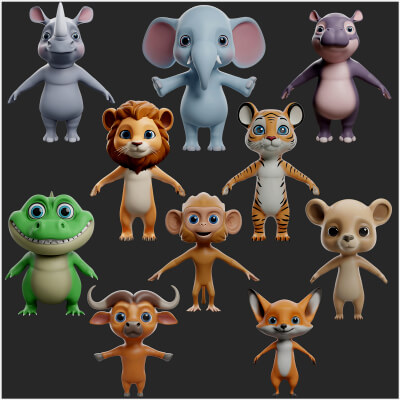 3D Models | Cartoon | Animals | RenderHub