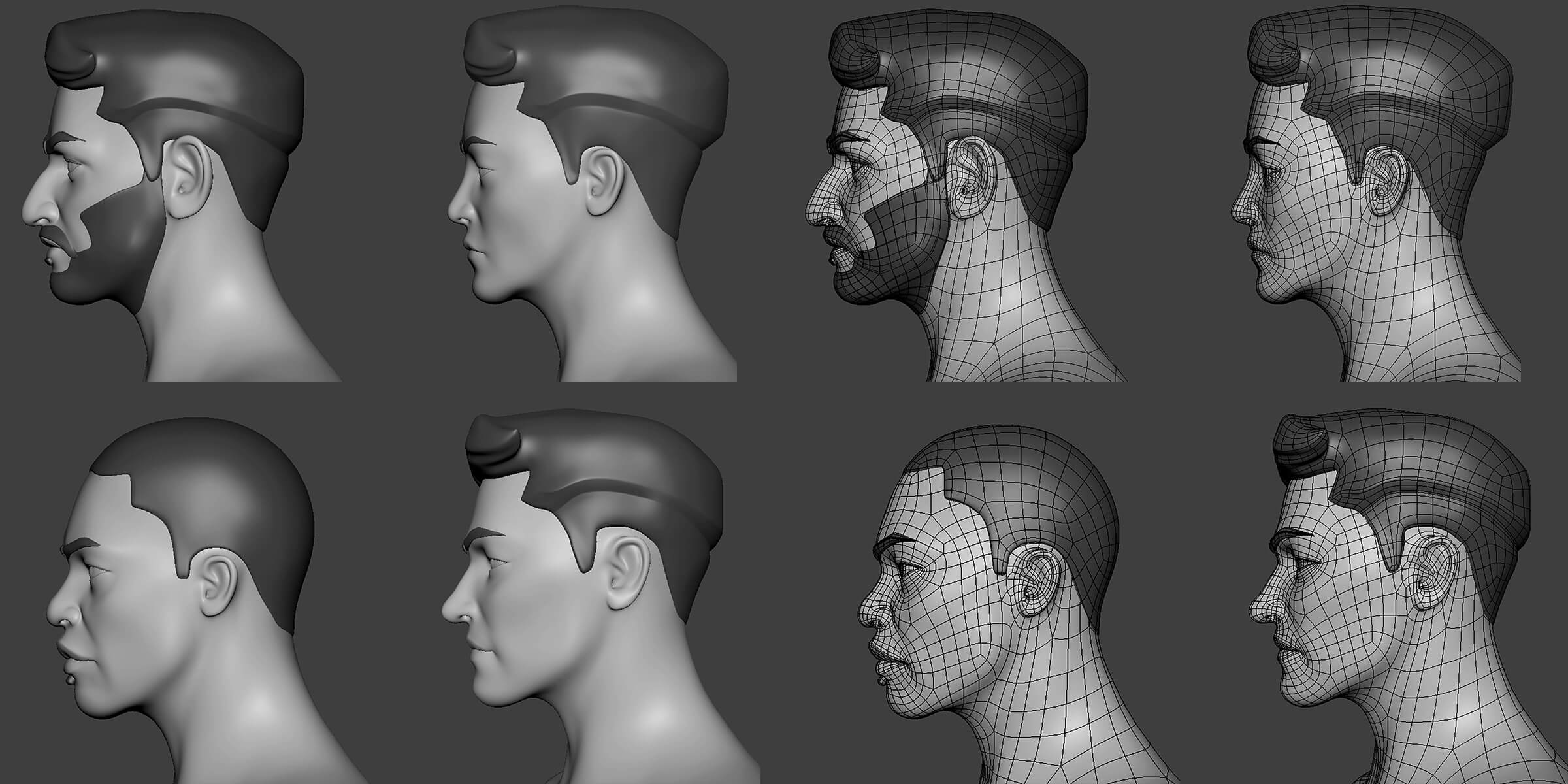 7 Male Race Basemesh - Topology + UV Map 3D Model by Tsering