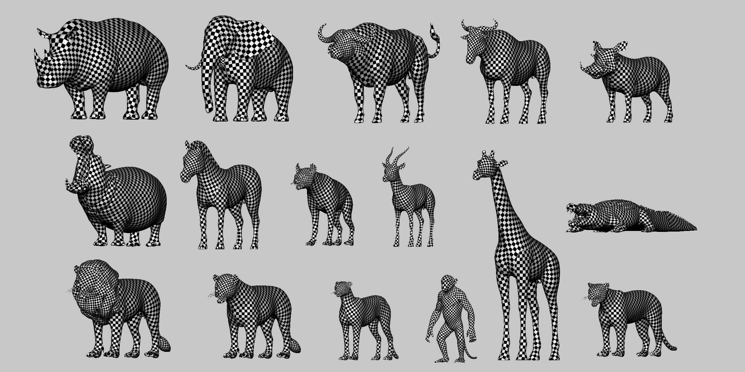 African Animal Collection - 3D Model by Tsering