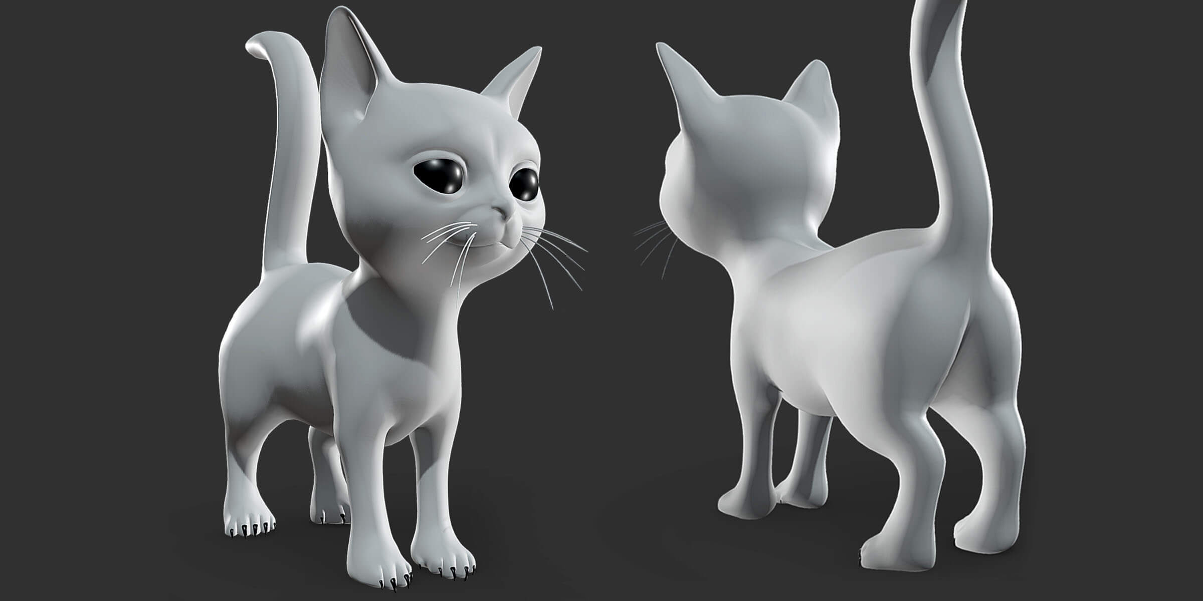 Baby Cat - Topology UV Map 3D Model by Tsering