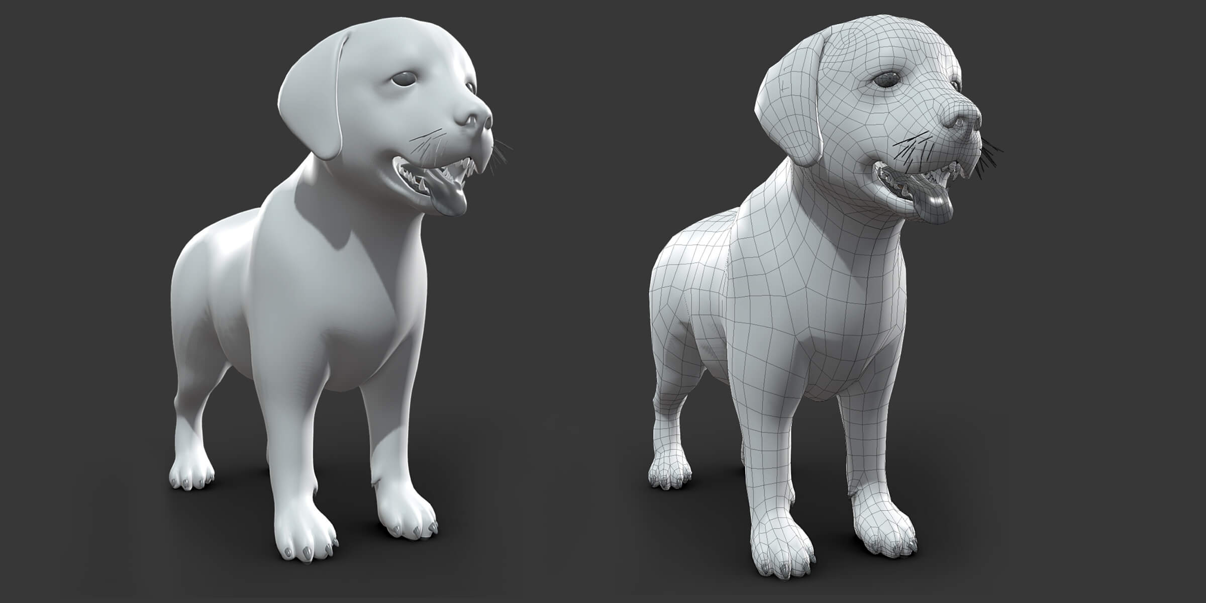Baby Dog - Topology UV Map 3D Model by Tsering