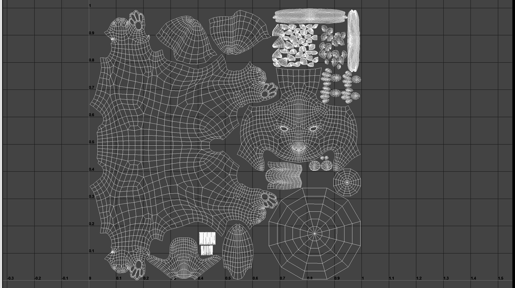 Baby Dog - Topology + UV Map 3D Model by Tsering