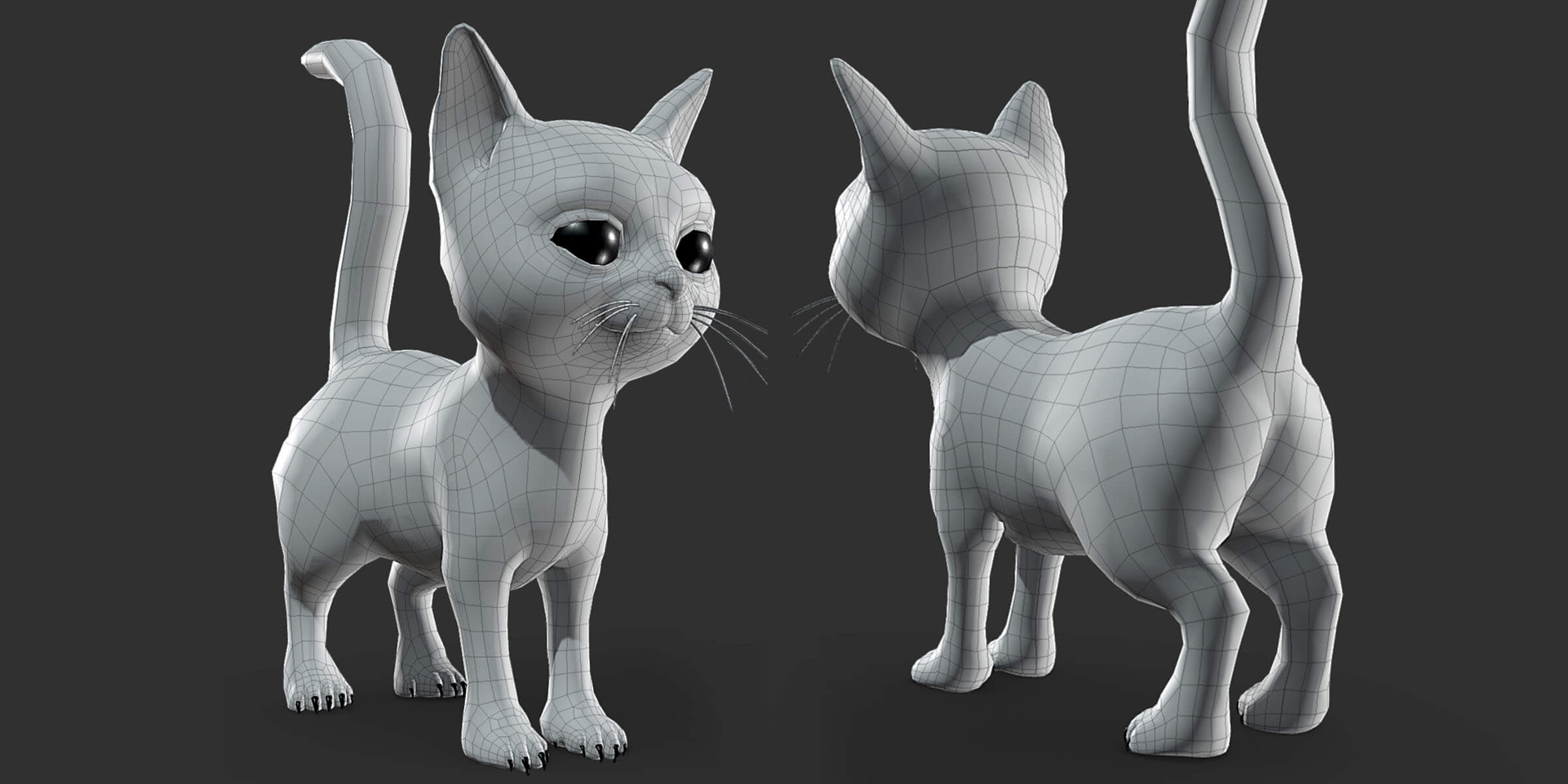 Baby Cat - Topology UV Map 3D Model by Tsering