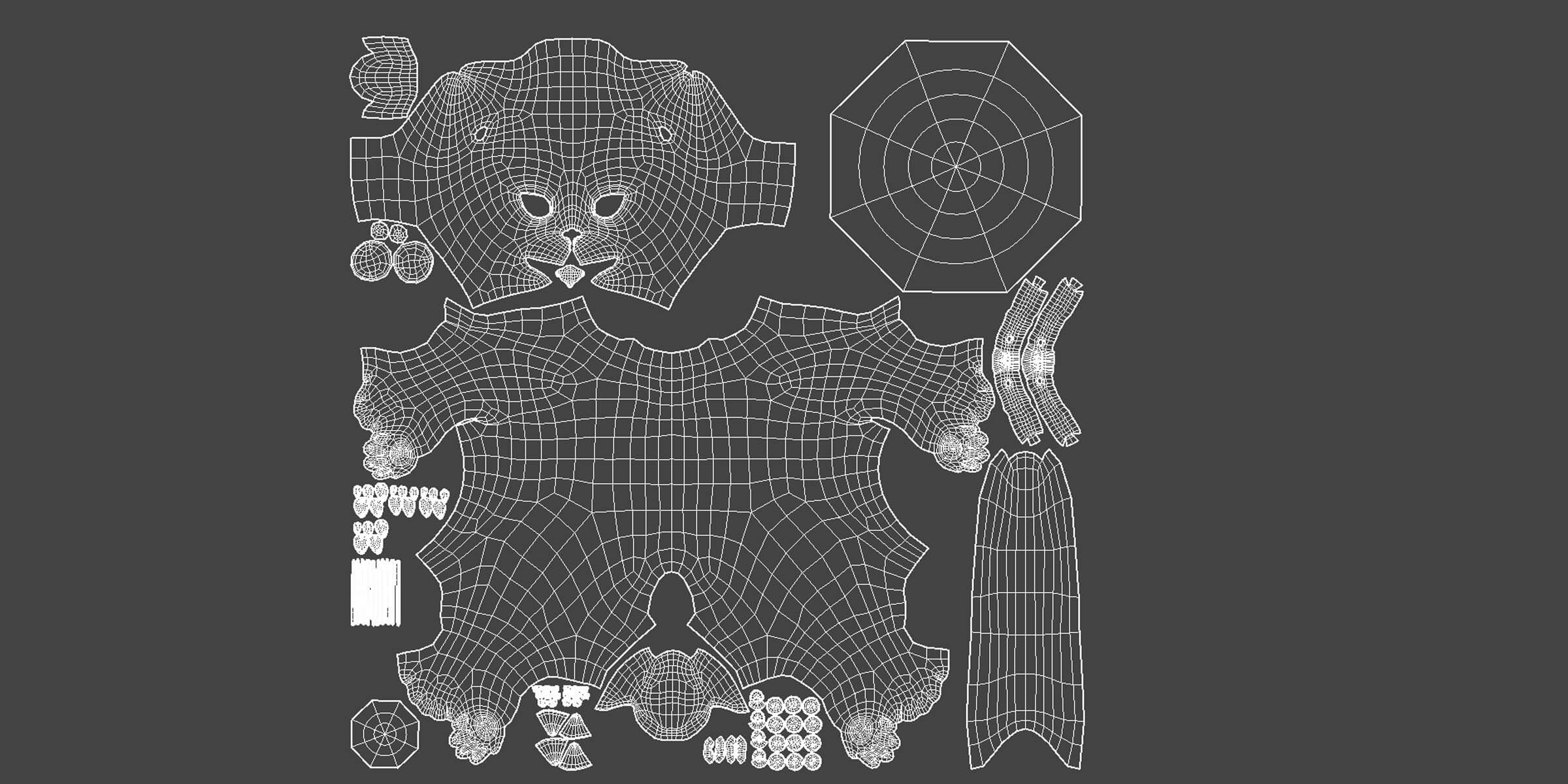 Baby Cat - Topology UV Map 3D Model by Tsering