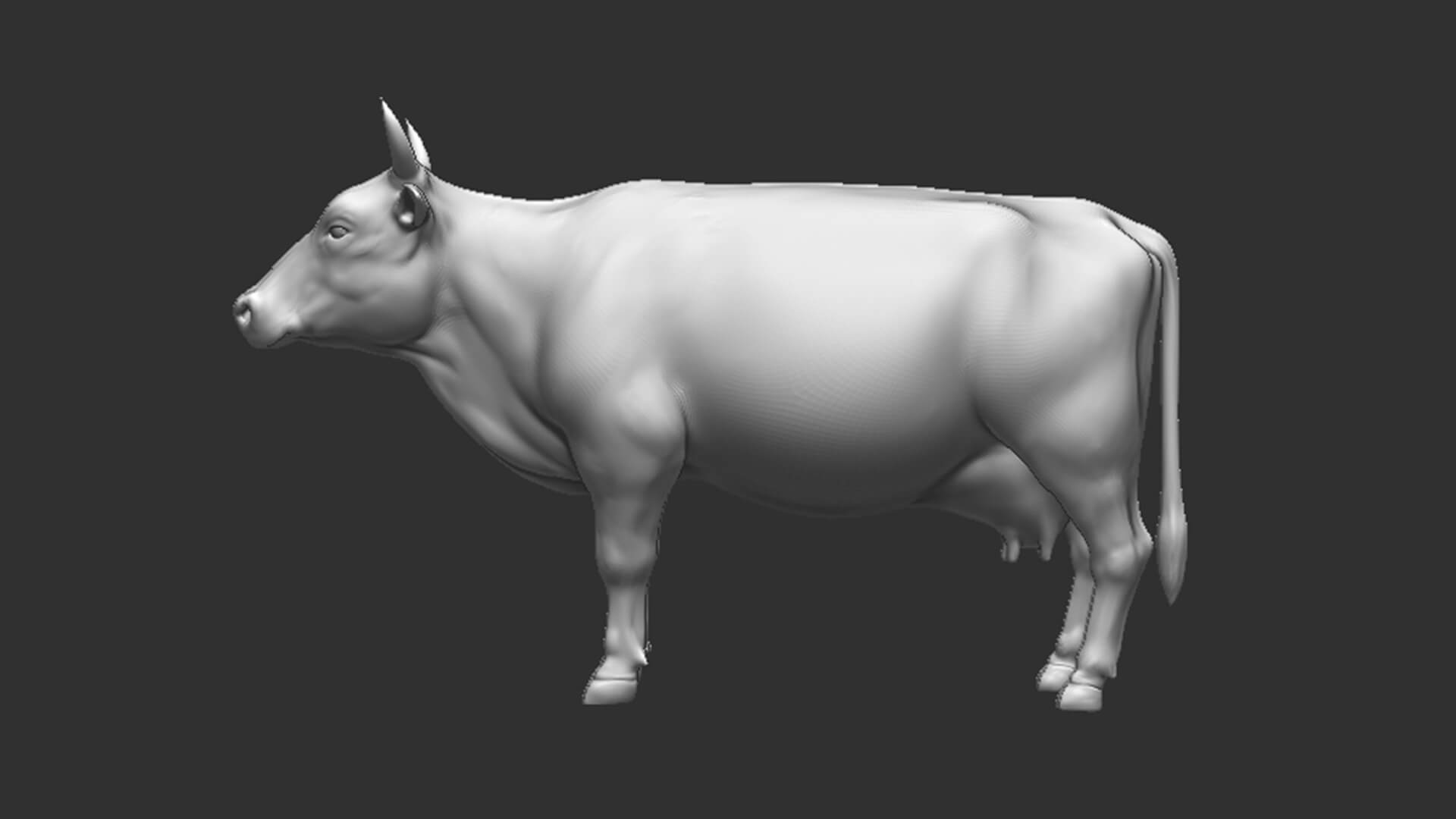 Cow Dairy Sculpt - 3D Model by Tsering